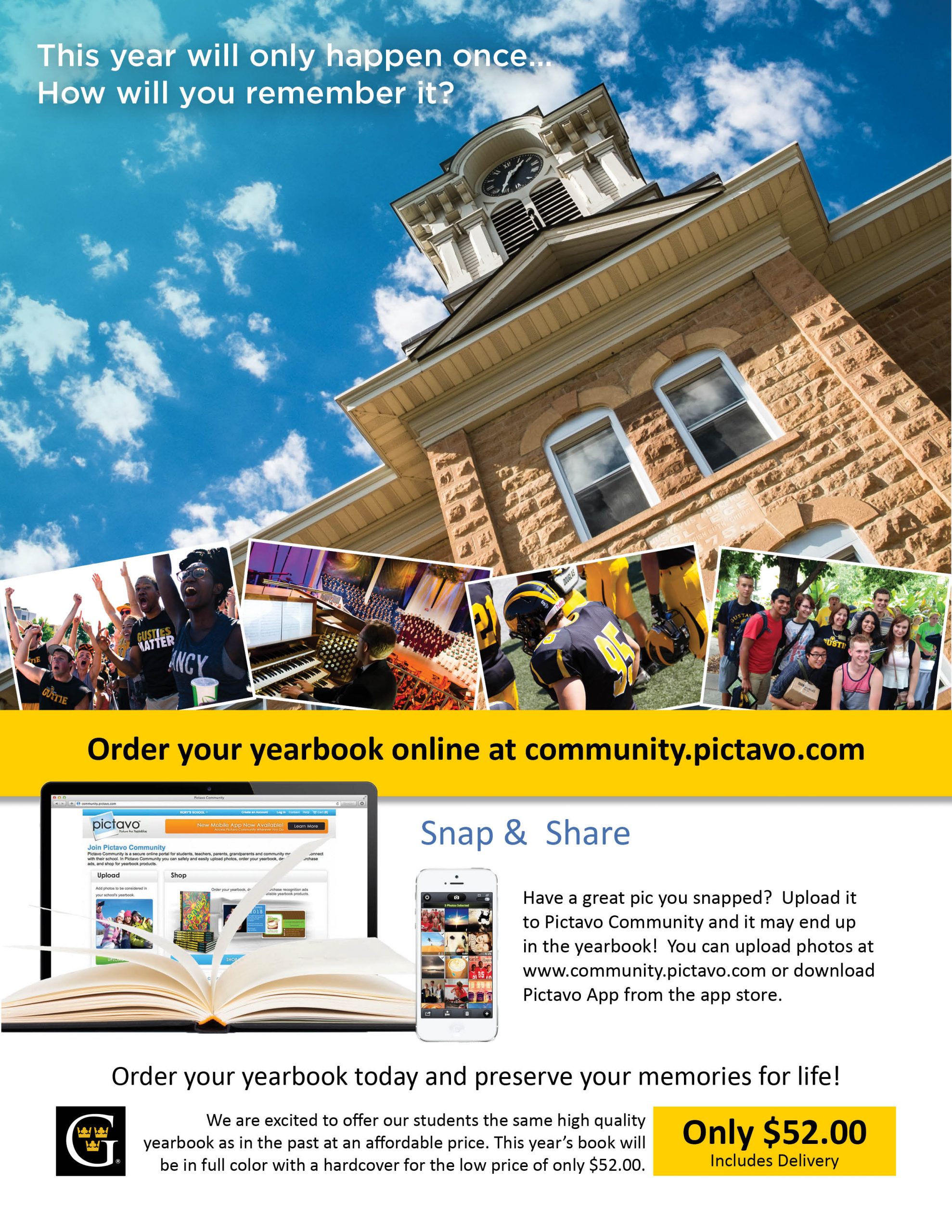 Order the 2015 Gustavian yearbook - Parents & Family